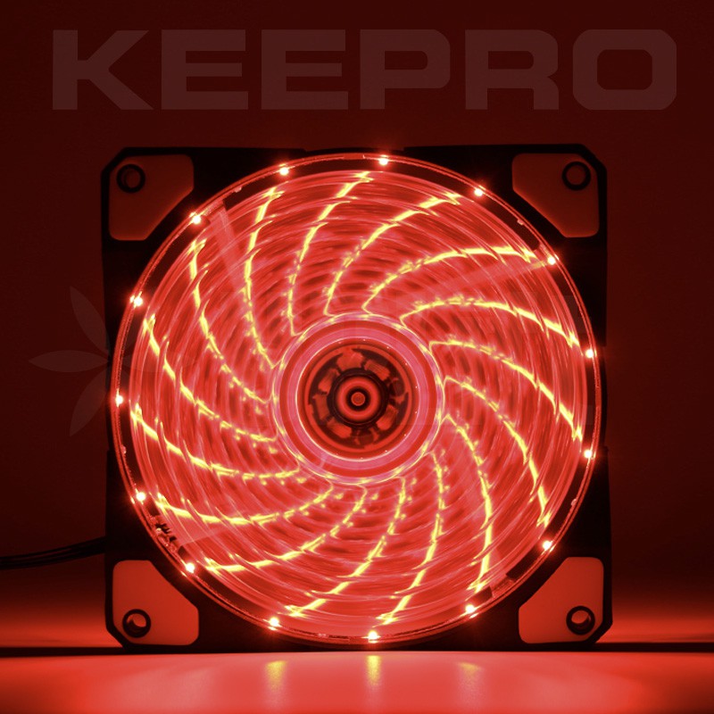 KEEPRO 15-LED Silent CPU Chassis Fan Silicone 120mm (Red) | Shopee ...