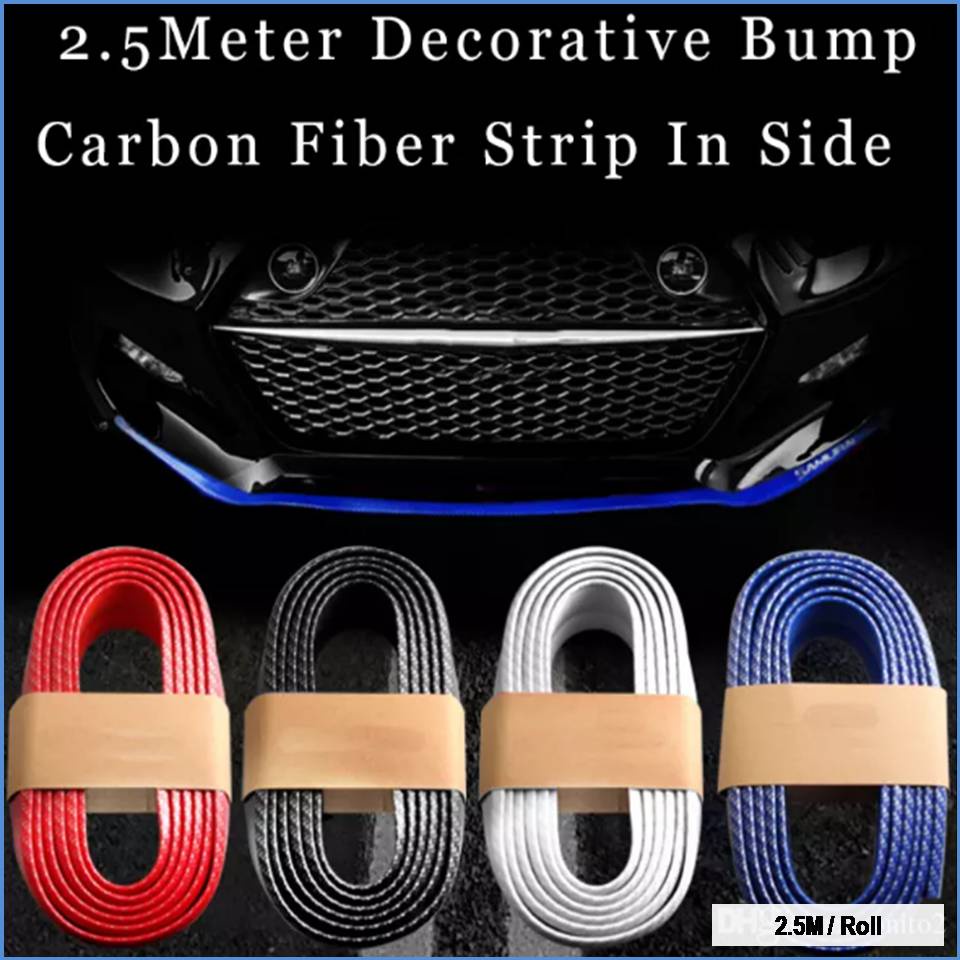 Tailgates Trunk Lips Protector Front Bumper Lip Car Carbon fiber Rubber ...