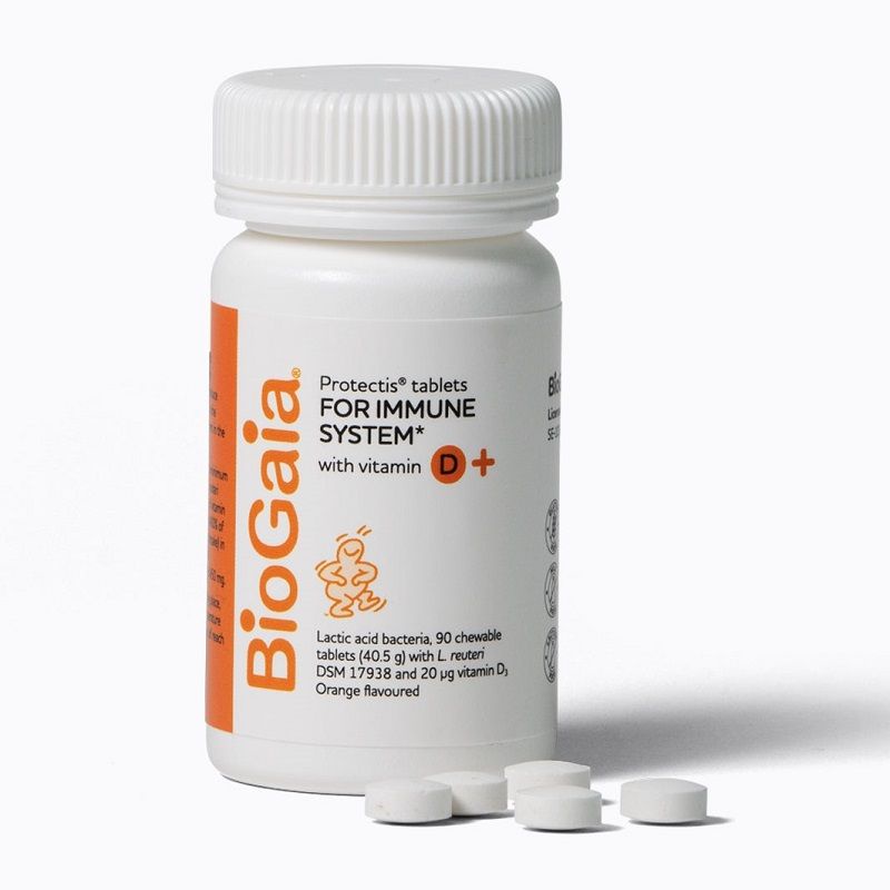 BioGaia Protectis Tablets with 20Mcg Vitamin D3, Orange Flavour - 90 ...