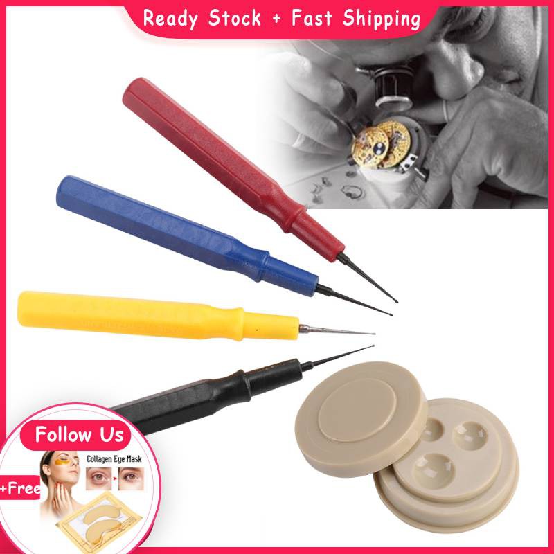 Watch Oiler 4 Oil Pin Pen & 1 Cup Needle Lubricator Repairing Fix Tools ...
