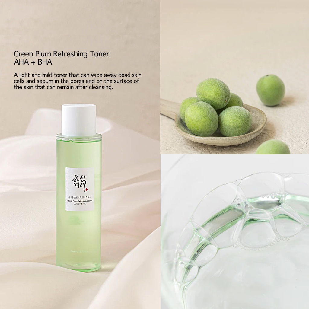 BEAUTY OF JOSEON Green Plum Refreshing Toner: AHA + BHA - 150ml ...