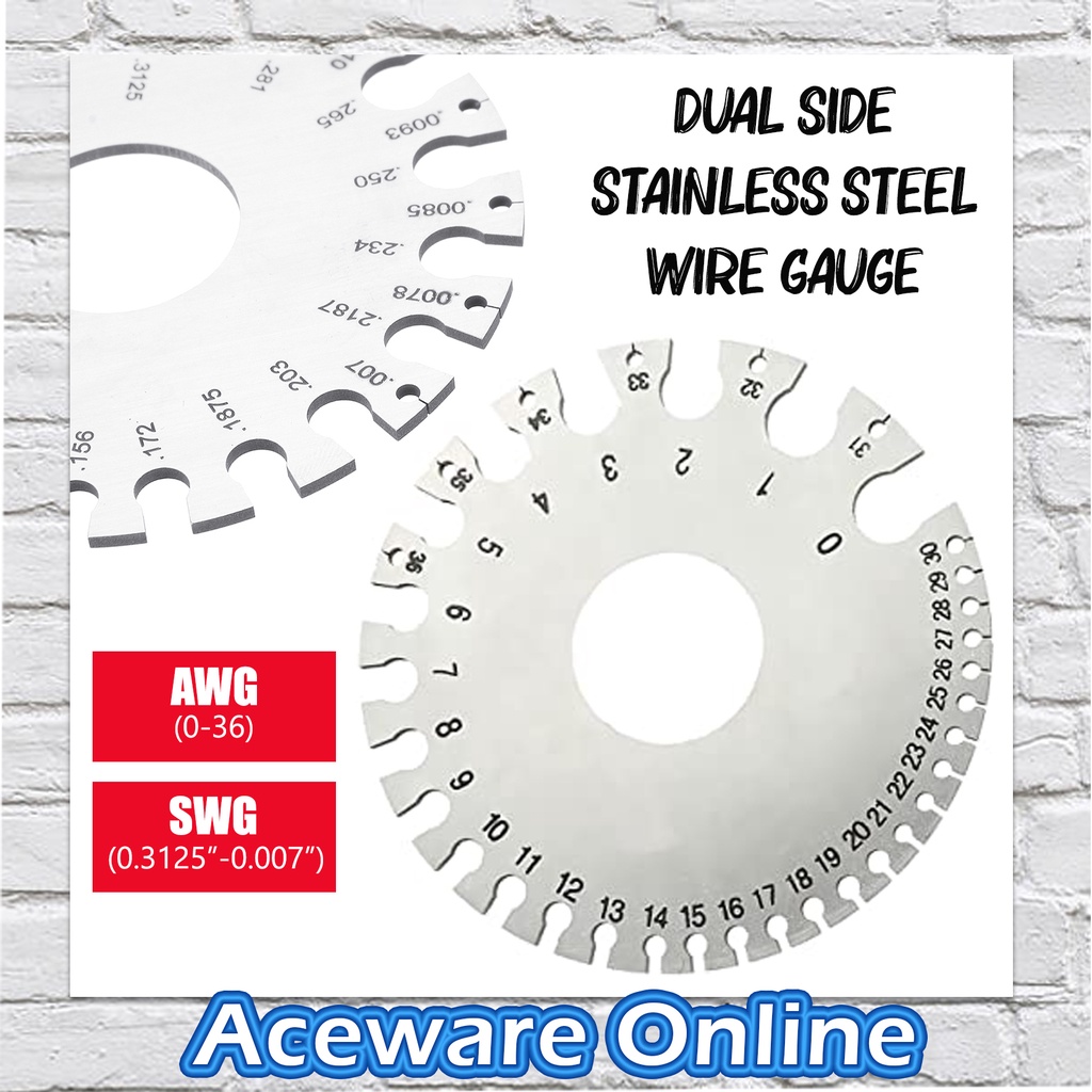 Stainless Steel Dual Side Wire Thickness Round Cable Sheet Measuring ...
