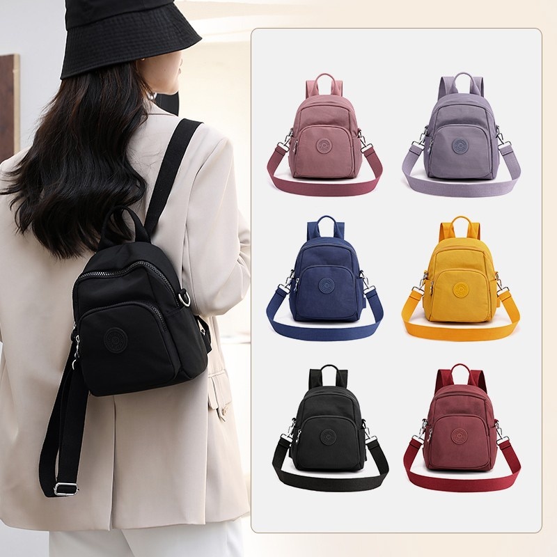 Fashion Women's Backpack Korean Style Small Backpacks Nylon Waterproof ...