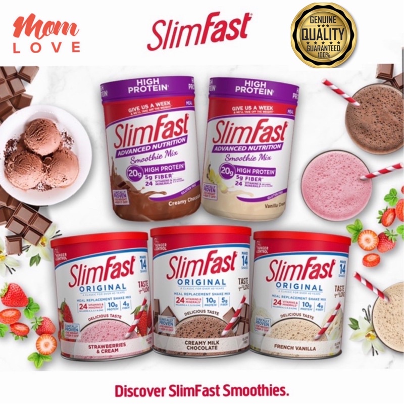 🔥Ready Stock🔥SlimFast Rich Chocolate/Strawberries N Cream/Diabetic ...