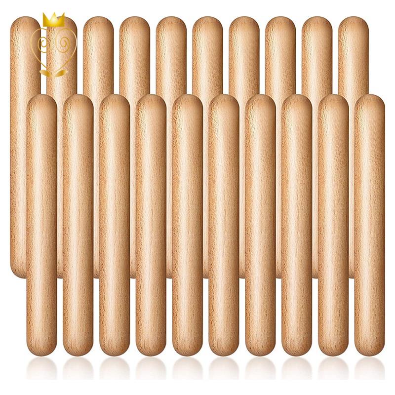 20Pieces 8 Inch Kids Rhythm Sticks Music Lummi Sticks Classical Wood ...