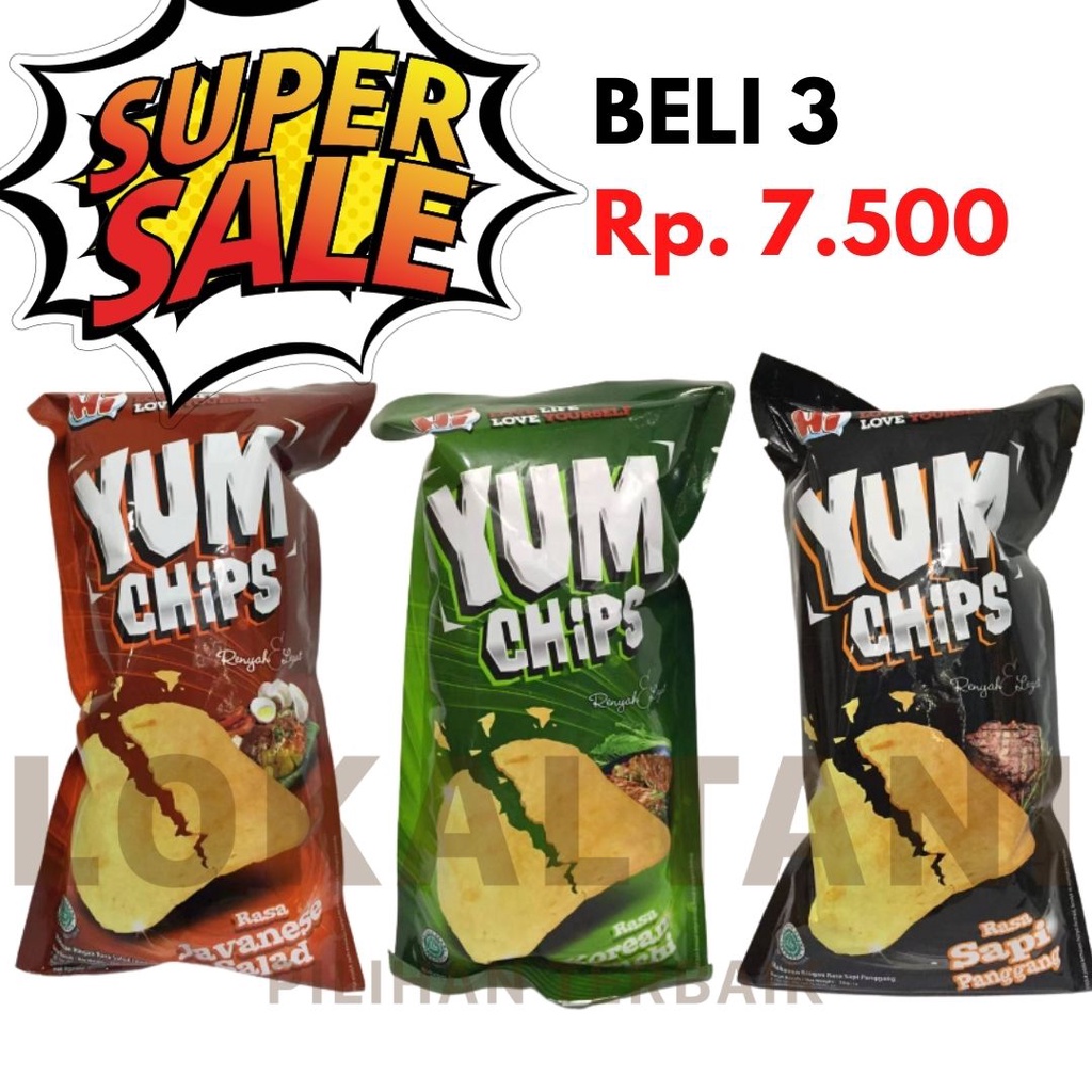 Yum Chips Potato Potato Chips - 26gram (3pcs) | Shopee Singapore