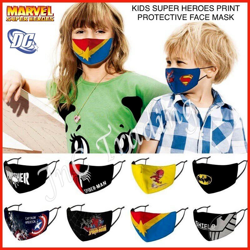 Kids Mask Marvel Avengers Spiderman Batman Superman Ironman Captain ...