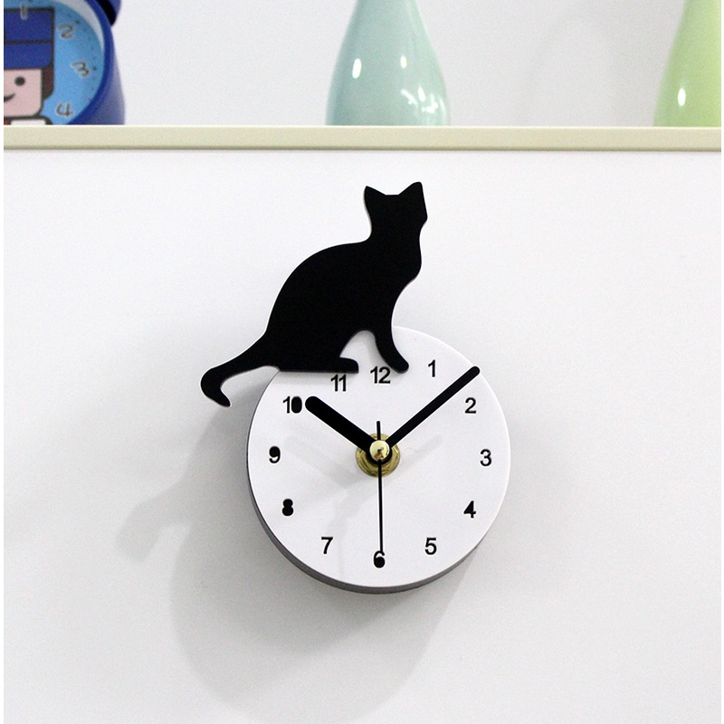 ★SG Ready Stock★Cat Series Refrigerator Magnet Clock Fashion Creative ...