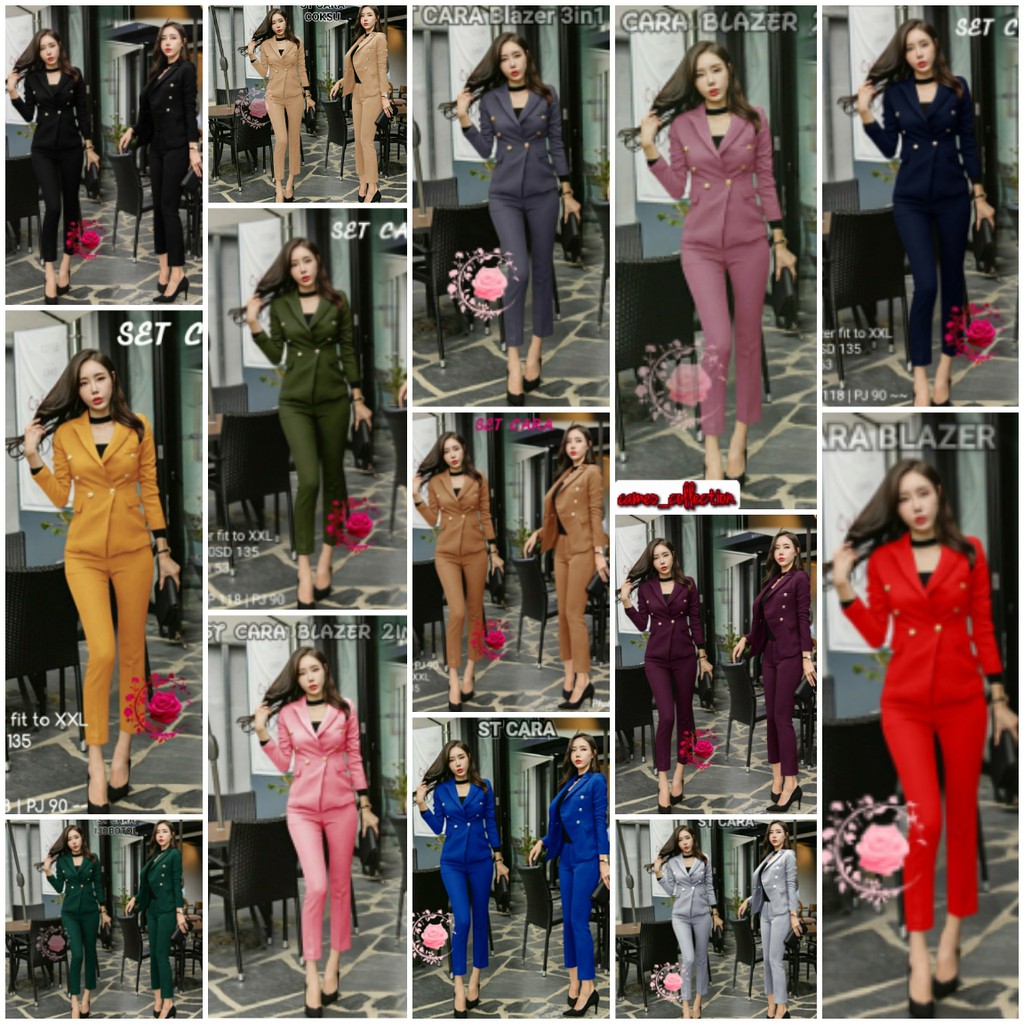 Cara 2IN1 Women's SCUBA Suits Women's Suits Pants And BLAZER Suits Women's Clothing Women's ...