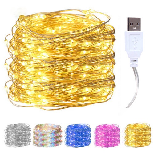 1M/2M/3M/5M/10M 5V USB LED String Light Fairy Christmas Copper Wire ...