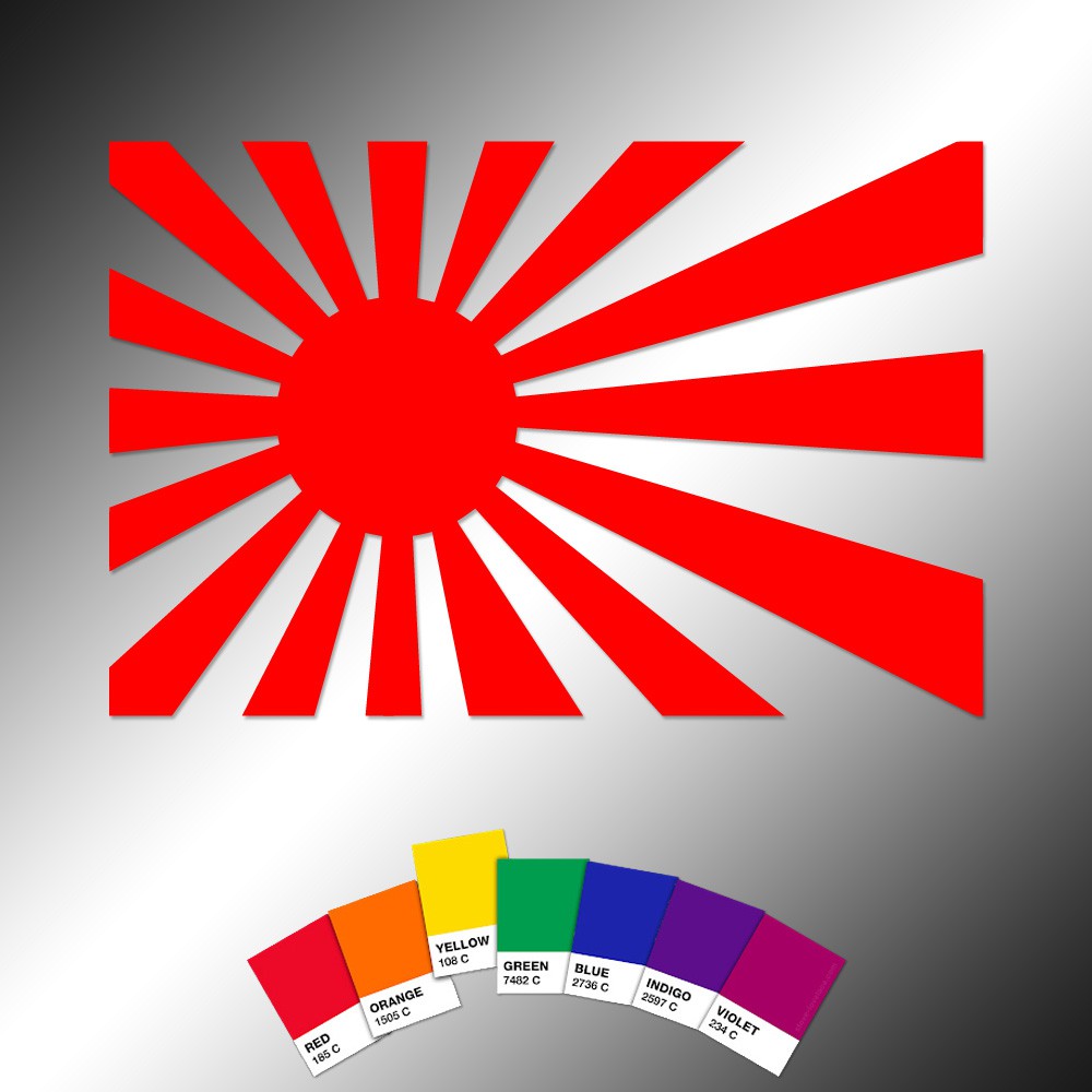 Stickers | (2) JDM Japan | Weather proof die-cut decal | Rising Sun ...