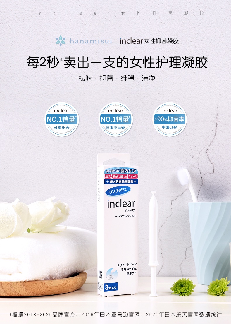 Inclear Female Vaginal Care Antibacterial Gel / Disposable Vaginal ...