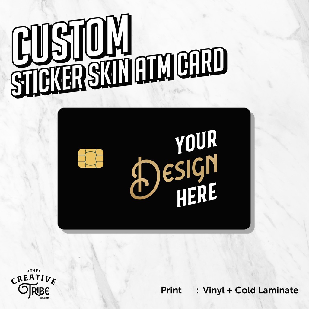 Custom Sticker Skin Card - Vinyl ATM Debit Credit Emoney Flazz Sticker ...