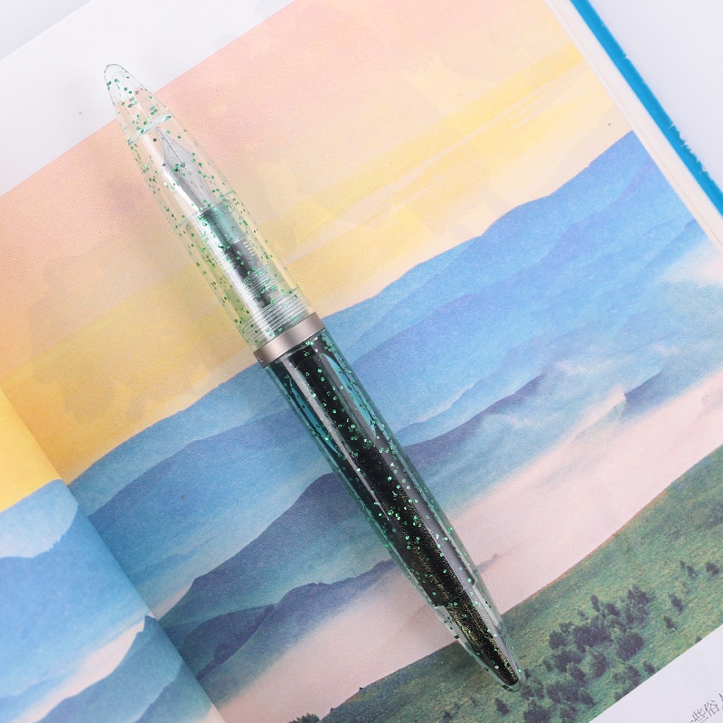 Transparent Clear Eyedropper Fountain Pen Fine Nib 0.5mm Writting Pen ...