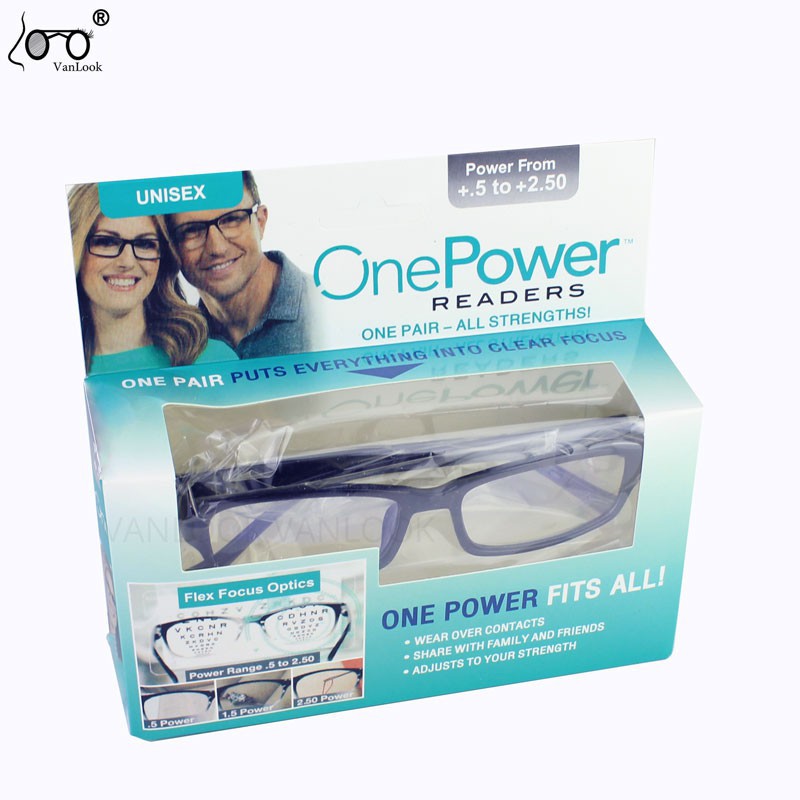 Auto Adjusting Bifocal Reading Glasses Adjustable Multifocal One Power ...