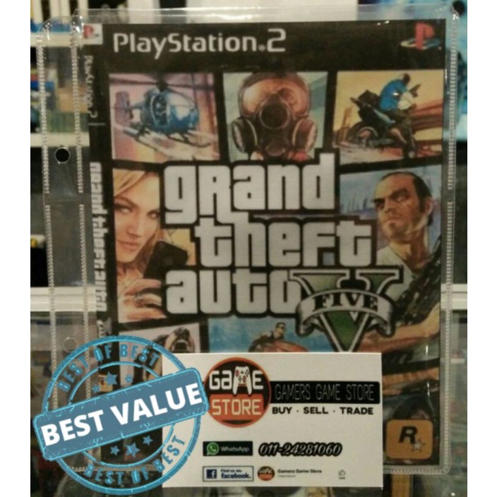 PS2 GAME GTA VICE CITY / GTA V(5) / GTA SAN ADREAS PS2 GAME WITH COVER ...