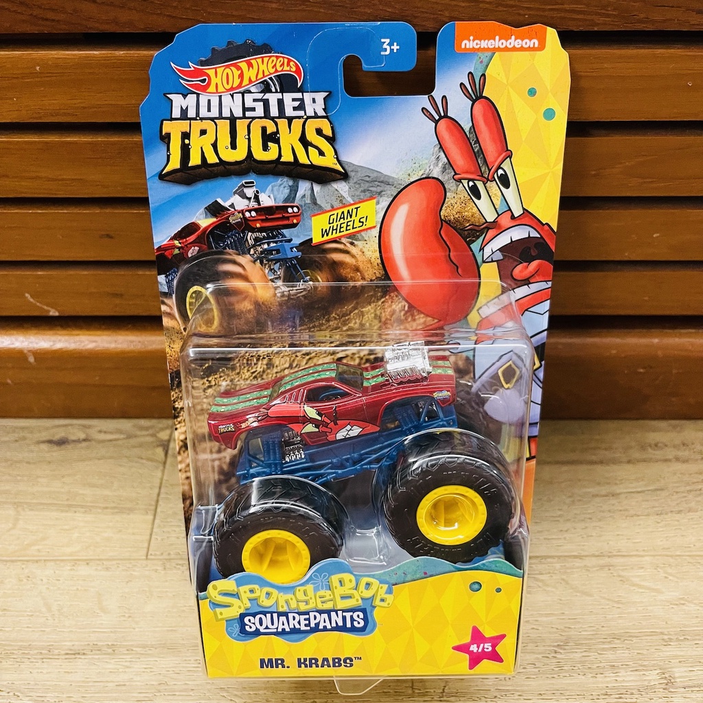 2021 Hot Wheels Monster Trucks Spongebob Squidward, Mr Krab, Plankton ...