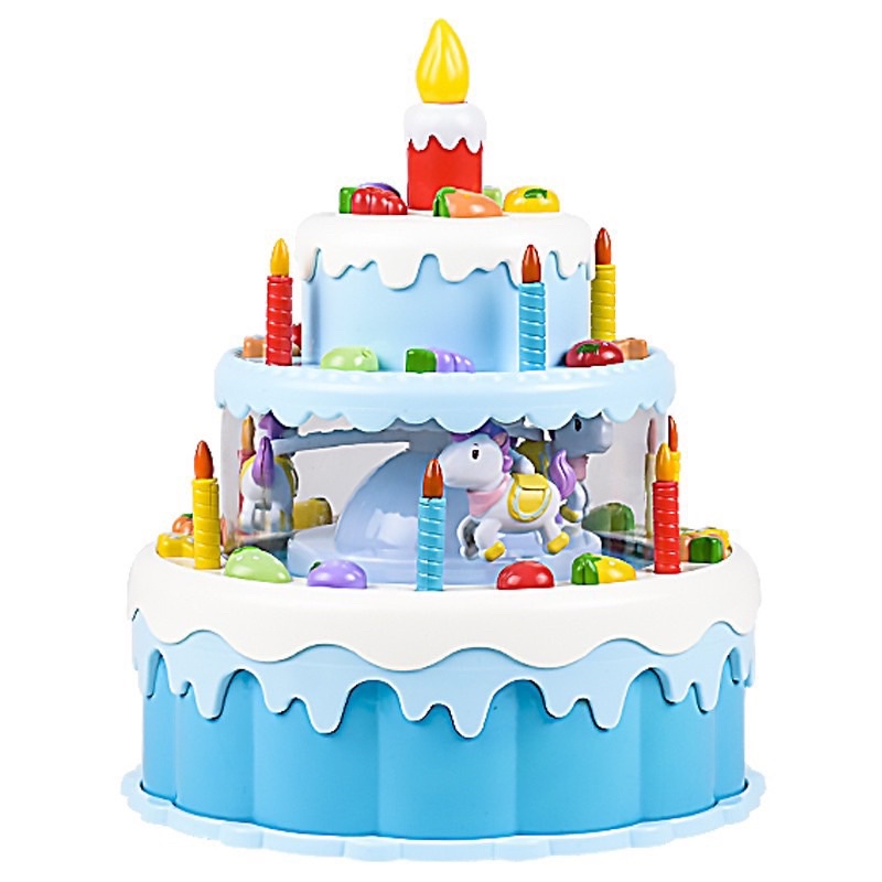 Plastic birthday cake with rotating light | Shopee Singapore