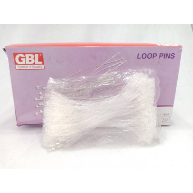PUTIH Loop pin / loopin / string pin / strimpin GBL (content 500) white | Shopee Singapore