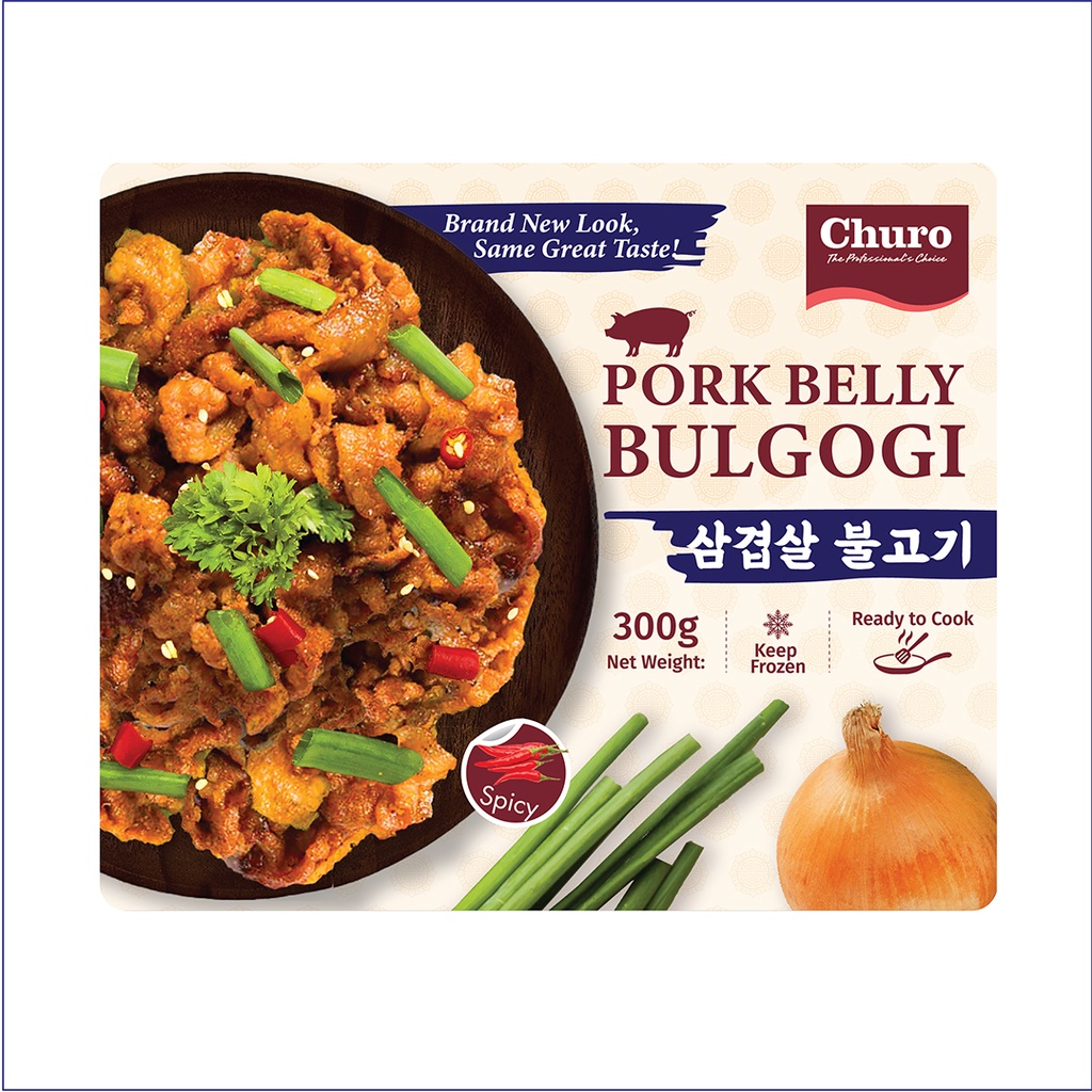 Churo | Pork Belly Bulgogi 300g | Frozen Ready to Cook | Shopee Singapore