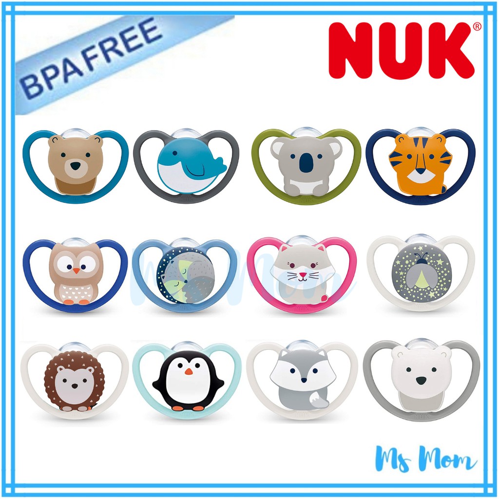 Nuk Space Pacifier (2pcs) 0-6m, 6-18m, 18-36m | Shopee Singapore