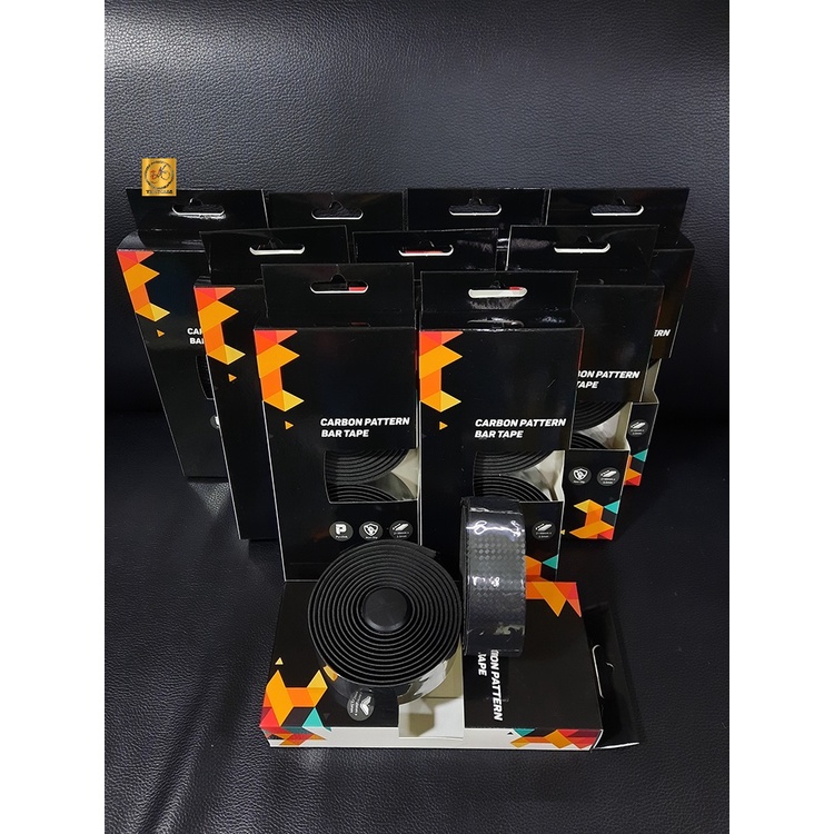 Carbon Fiber Pattern Bar Tape PU+EVA Tape For Road Bike Black | Shopee ...