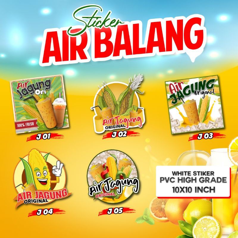 Air Balang Sticker ️Corn Water Flavor ️ (Comes with an attractive ...
