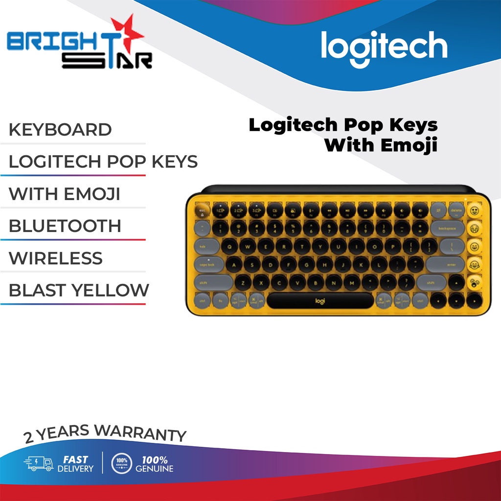 Logitech Pop Keys With Emoji Bluetooth Wireless Keyboard | Shopee Singapore