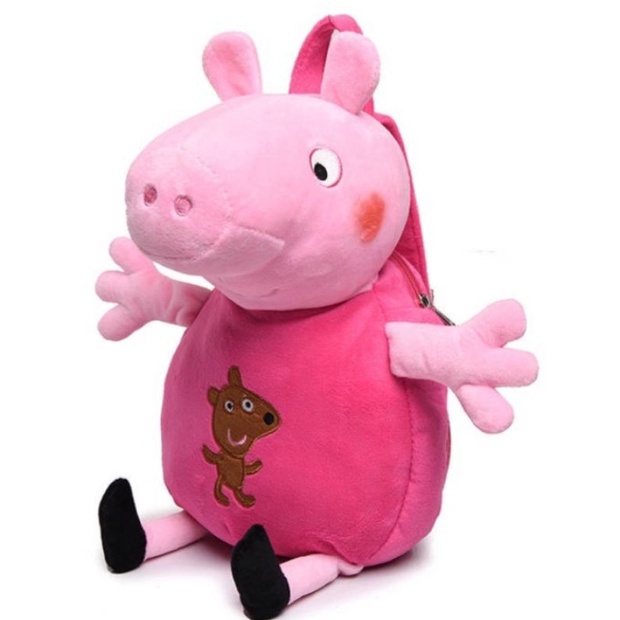 Peppa Pig backpack plush children school bag kindergarten cartoon baby ...