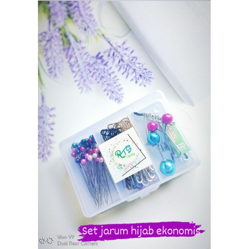 Set of D Safety Pins/Needle/Compact Hijab/Travel Kit Hijab Box ...