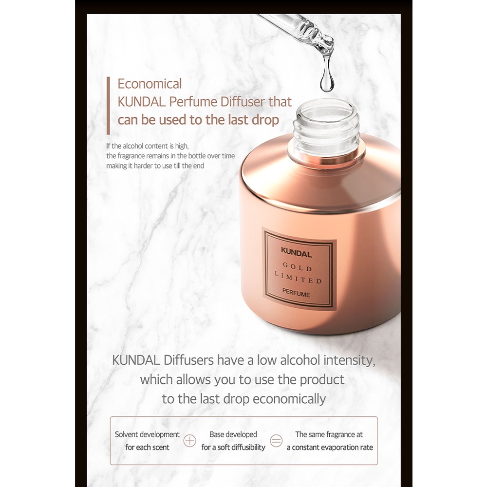 [KUNDAL] Perfume Diffuser Rose Gold Limited Edition 200ml Set 2ea ...