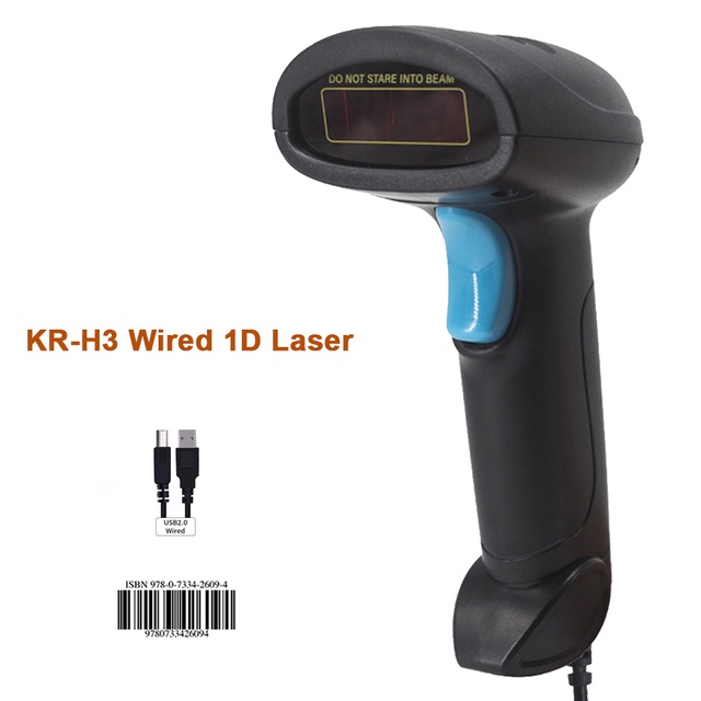 🔥🔥🔥Ready Stock NEW Handheld Wireless Barcode Scanner Portable Wired 1D ...