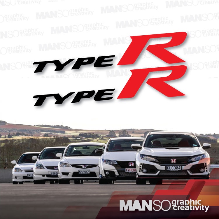 Honda Type R STICKER PINTU BELAKANG TYPE R CIVIC FD2R MUGENRR TYPER ...