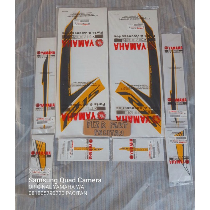 List of body striping stickers 8pcs YAMAHA YZF R15 VVA V3 yellow 2018 ...