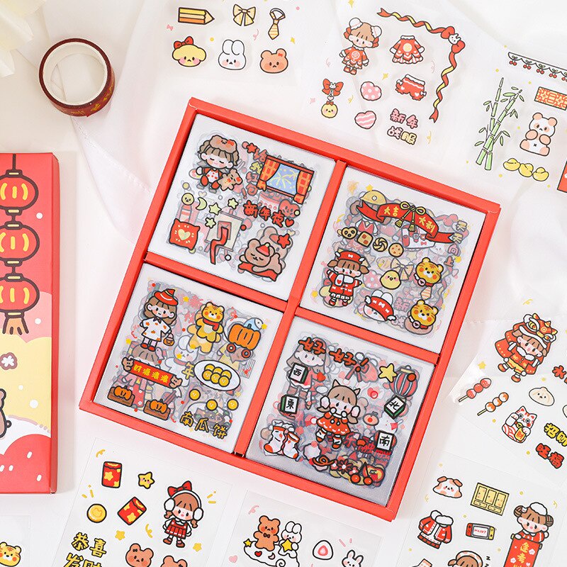 100 Sheets Waterproof Creative Cute Cartoon Sticker Set | Shopee Singapore