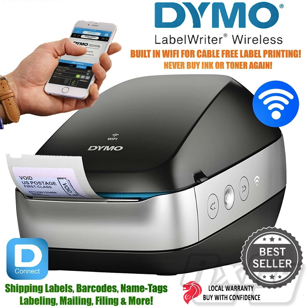 DYMO LabelWriter Wireless Label Printer Direct Thermal Printer Shipping ...