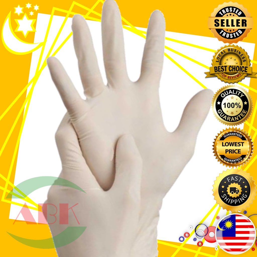 1BOX MAXCARE POWDERED LATEX DISPOSABLE GLOVE (L SIZE) | Shopee Singapore