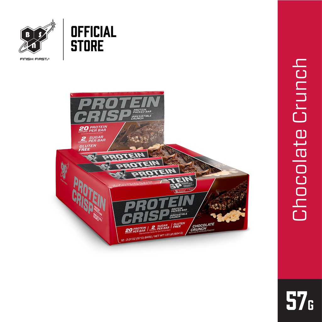 BSN Protein Crisp - 12 Bars (57G) | Shopee Singapore