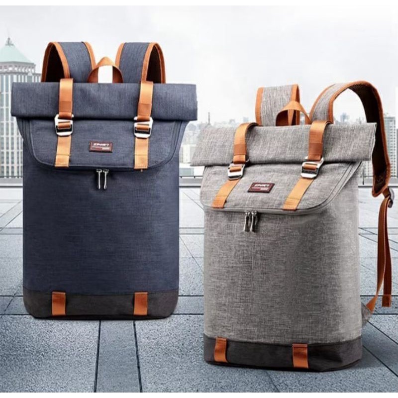 Men's Backpack Double Buckle Folding model | Shopee Singapore