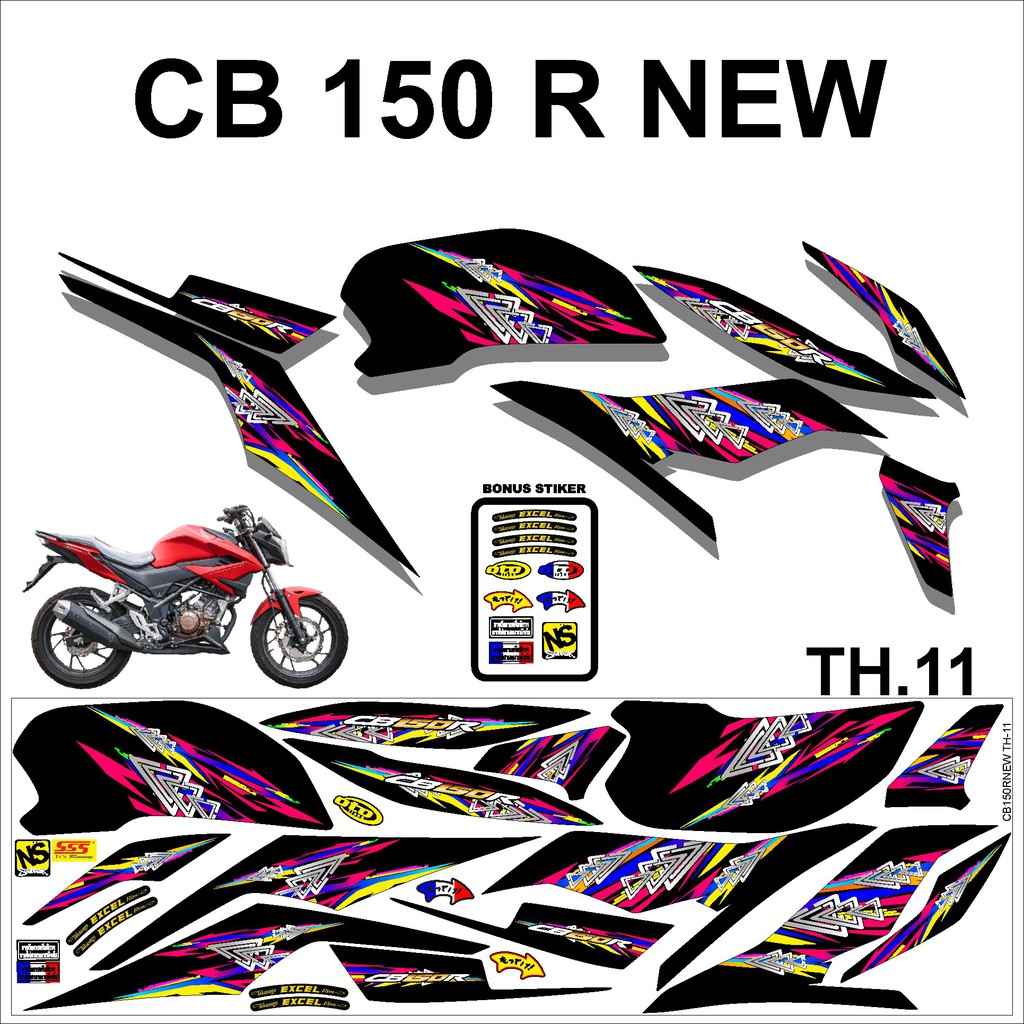 Thailook Mothai NAM 11 CB 150 R NEW Design Striping Sticker | Shopee ...