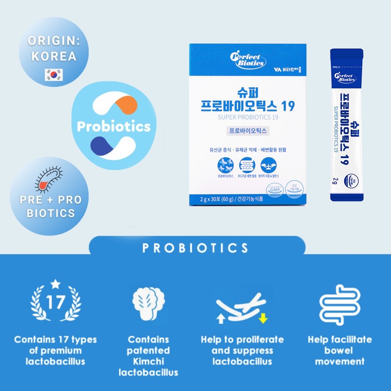 SuperPre Probiotics 2gX30sticks for 1month Lacto Fit Korean Probiotics ...