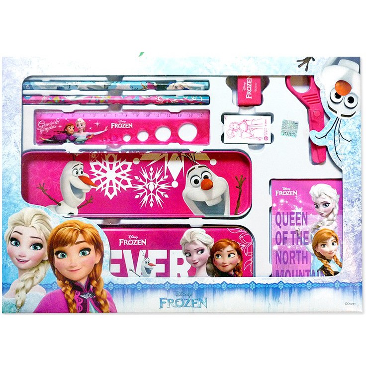 DISNEY FROZEN KIDS STATIONERY GIFTS SET (PENCIL CASE & NOTEPAD ...