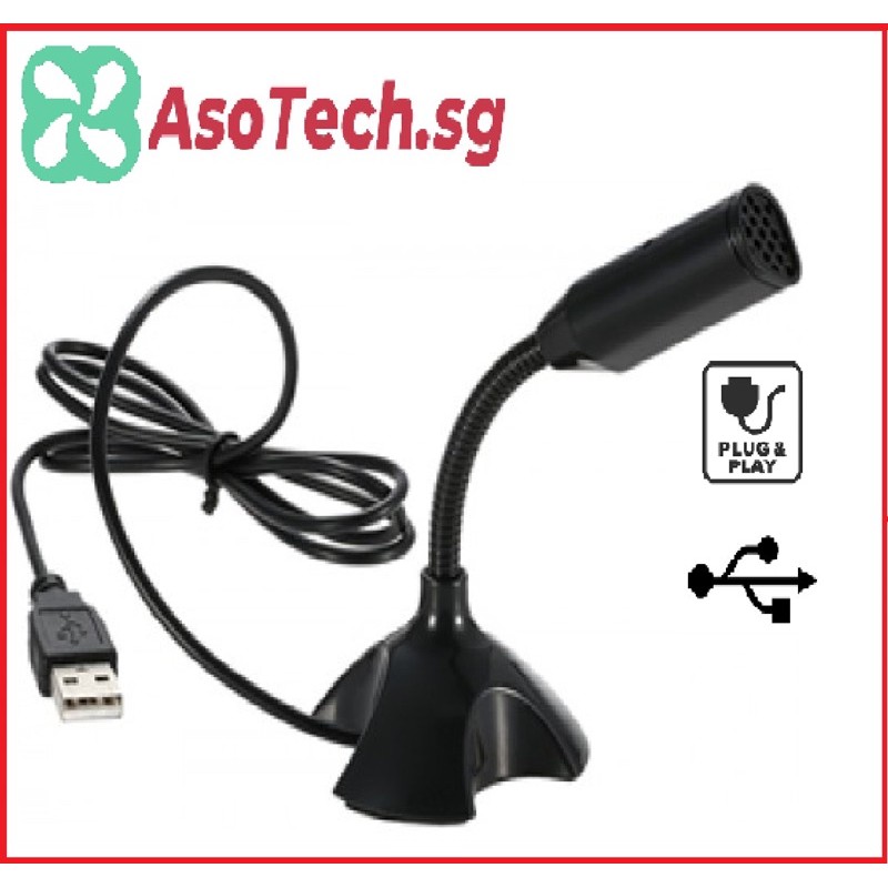 USB Microphone Plug & Play PC/Desktop Computer Mic (MIC USB) | Shopee ...