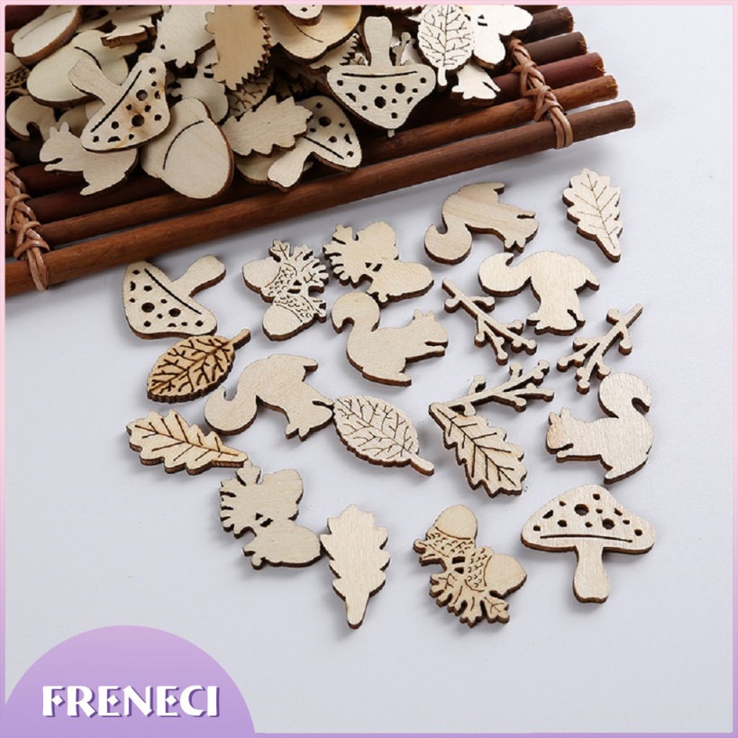 50 Pack Wooden Cutouts Shapes, MDF, Craft Shape, Wood Tags ...