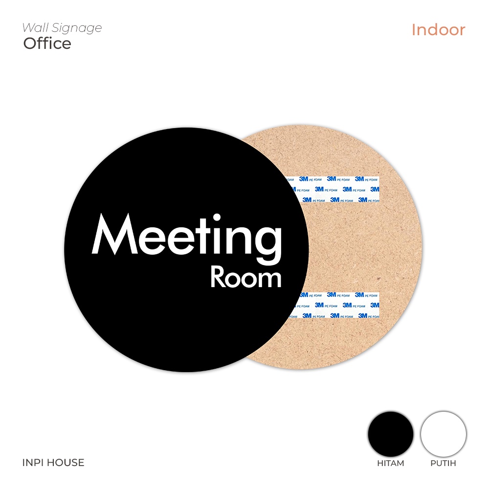 HITAM PUTIH Meeting room - sign system interior - room sign - Black And ...