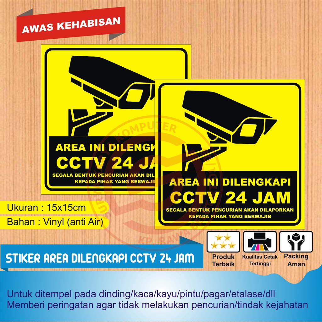 Cctv WARNING STICKER (Door/window STICKER) | Shopee Singapore