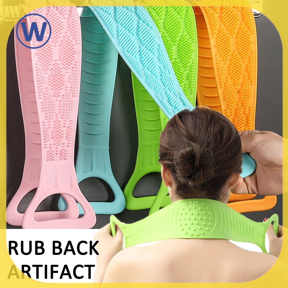 Ready Silicone Gel Scrub Bath Brush Strip Massage Back Rubs Bathing ...