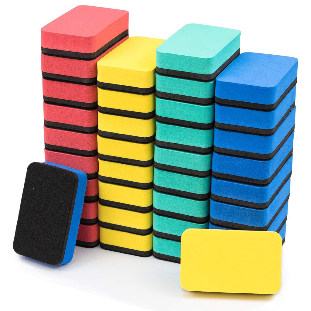 10Pcs Magnetic Whiteboard Eraser Dry Wipe Rubber Dry Wipe Board Cleaner ...