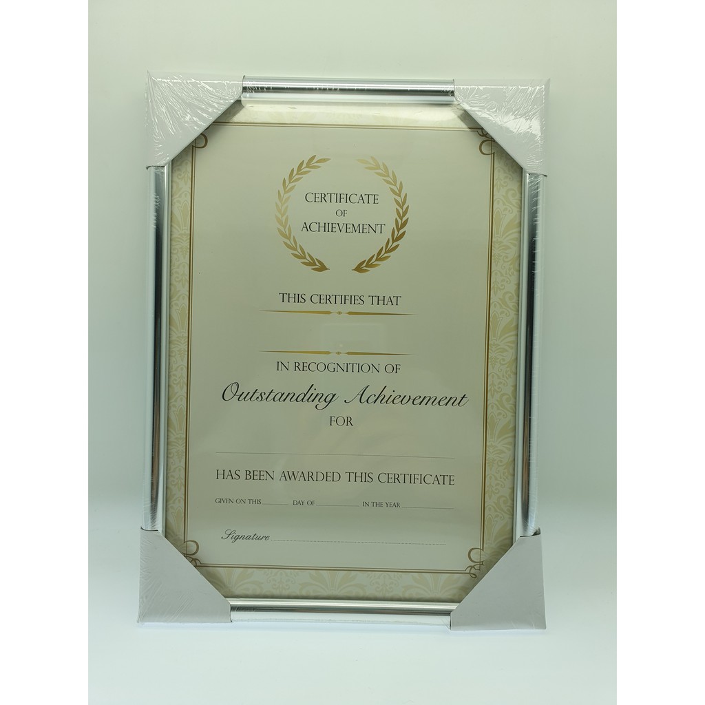 A4 Size Certificate Frame Silver | Shopee Singapore