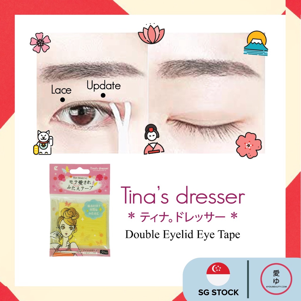[Made in Korea] Tina's Dresser Double Eyelid tape with Applicator 50 ...